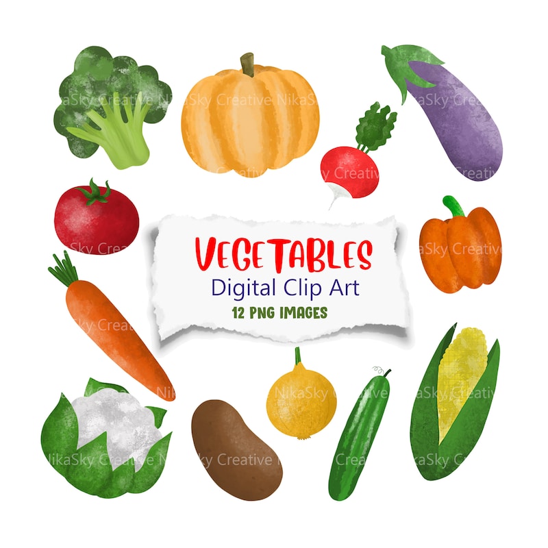 Vegetable Clipart - Etsy