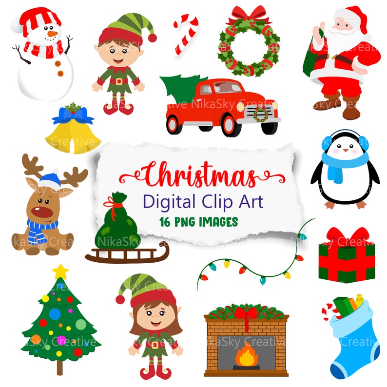 Christmas Clipart , Winter Wonderland, Merry Christmas - PNG Vector ...