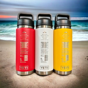 Custom Engraved Bottle Label on YETI Rambler Bottles - Etsy
