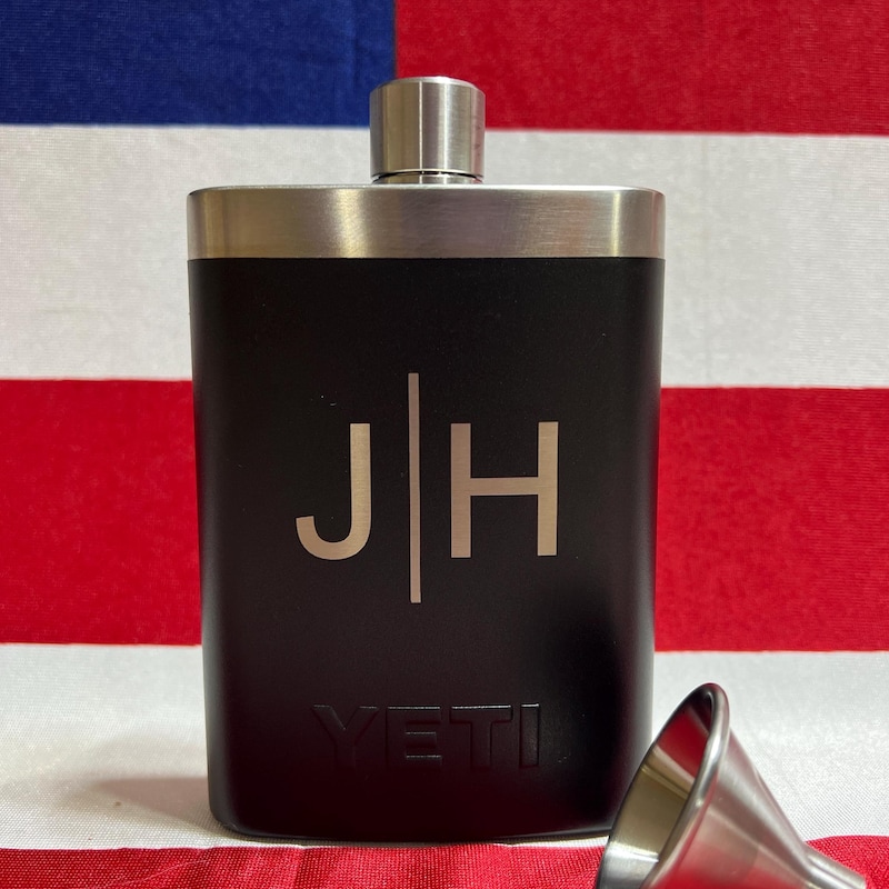 Yeti Engraved Flask - Etsy