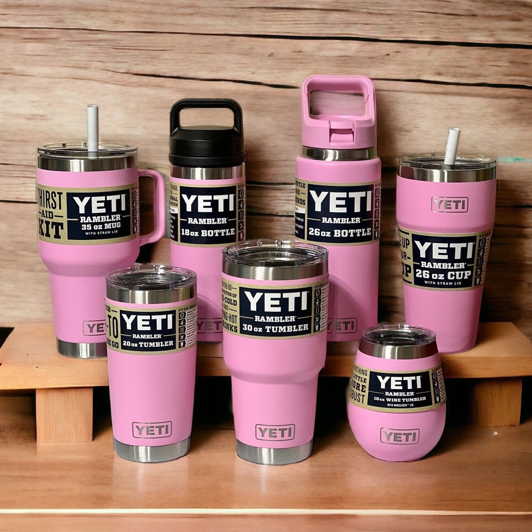 Customizable Power Pink Yeti Ramblers Laser Engraved Etsy