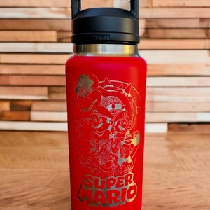 Custom Super Mario on YETI Rambler Bottles-laser Engraved - Etsy