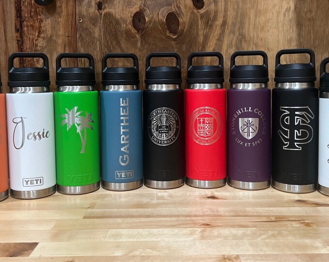 Custom Engraved YETI Water Bottle With Chug Cap Personalized YETI 18 Oz Water Bottle Perfect ...