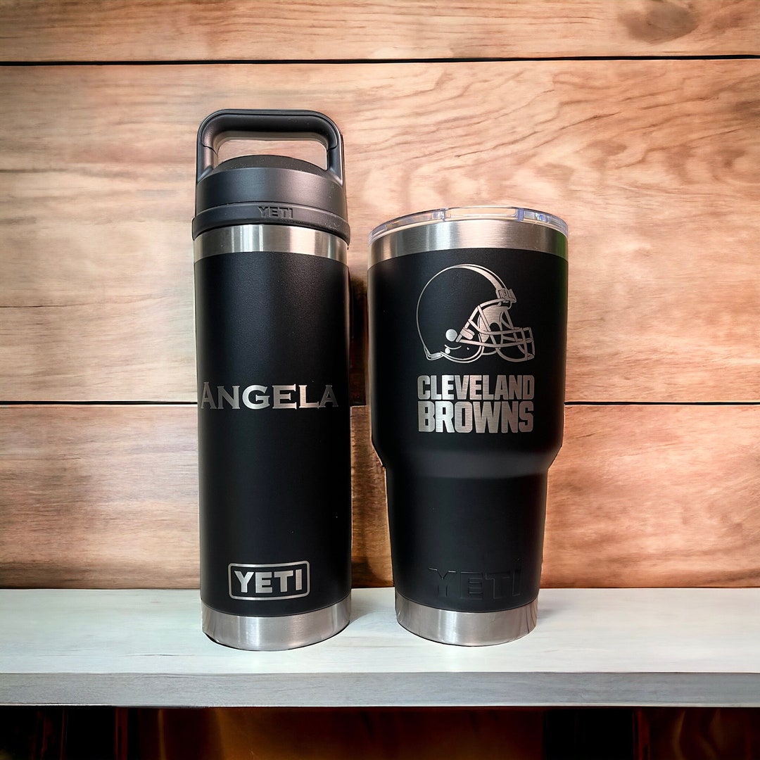 Laser Engraved YETI Rambler With Cleveland Browns Logo-customizable - Etsy