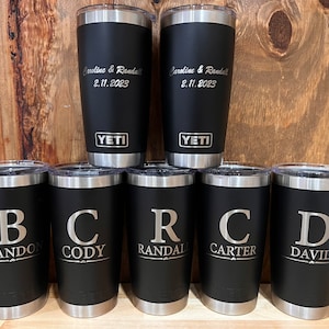 Customizable Yeti Rambler Tumblers- Laser Engraved - Etsy