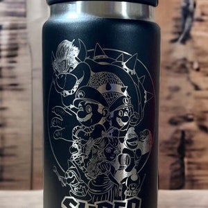 Custom Super Mario on YETI Rambler Bottles-laser Engraved - Etsy