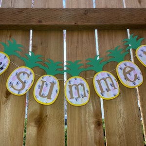 Hello Summer Banner, Summer Decoration, Summer Banner, Pineapple Banner ...