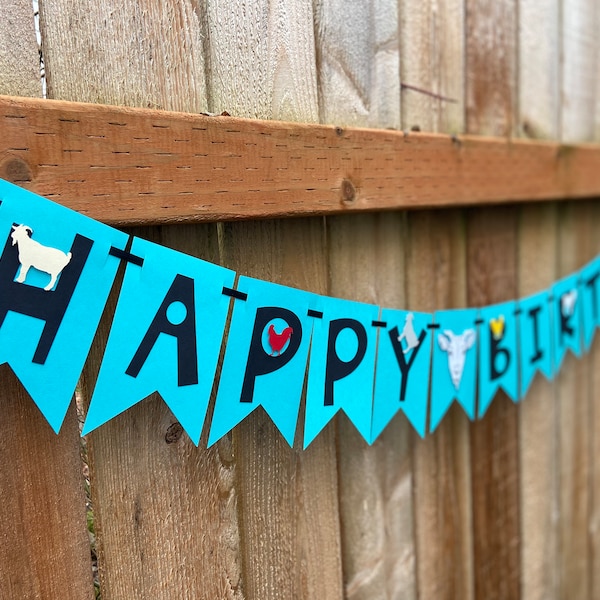 Farm Birthday Banner - Etsy
