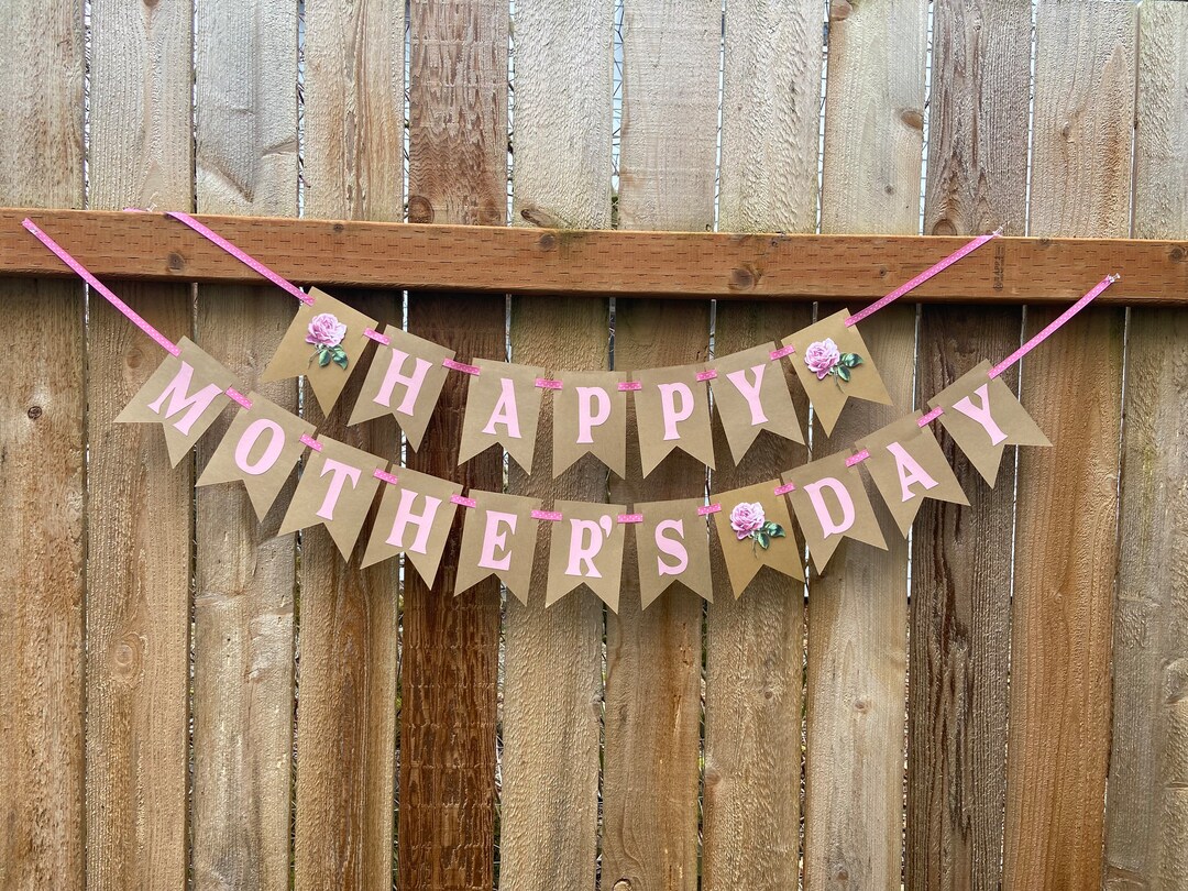 Happy Mothers Day Banner, Mothers Day Garland, Mothers Day Decoration ...