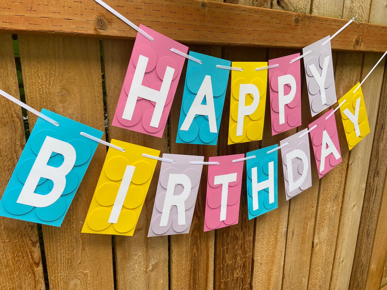 Building Blocks Banner Happy Birthday Banner Party Décor - Etsy