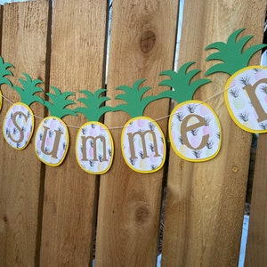 Hello Summer Banner, Summer Decoration, Summer Banner, Pineapple Banner ...