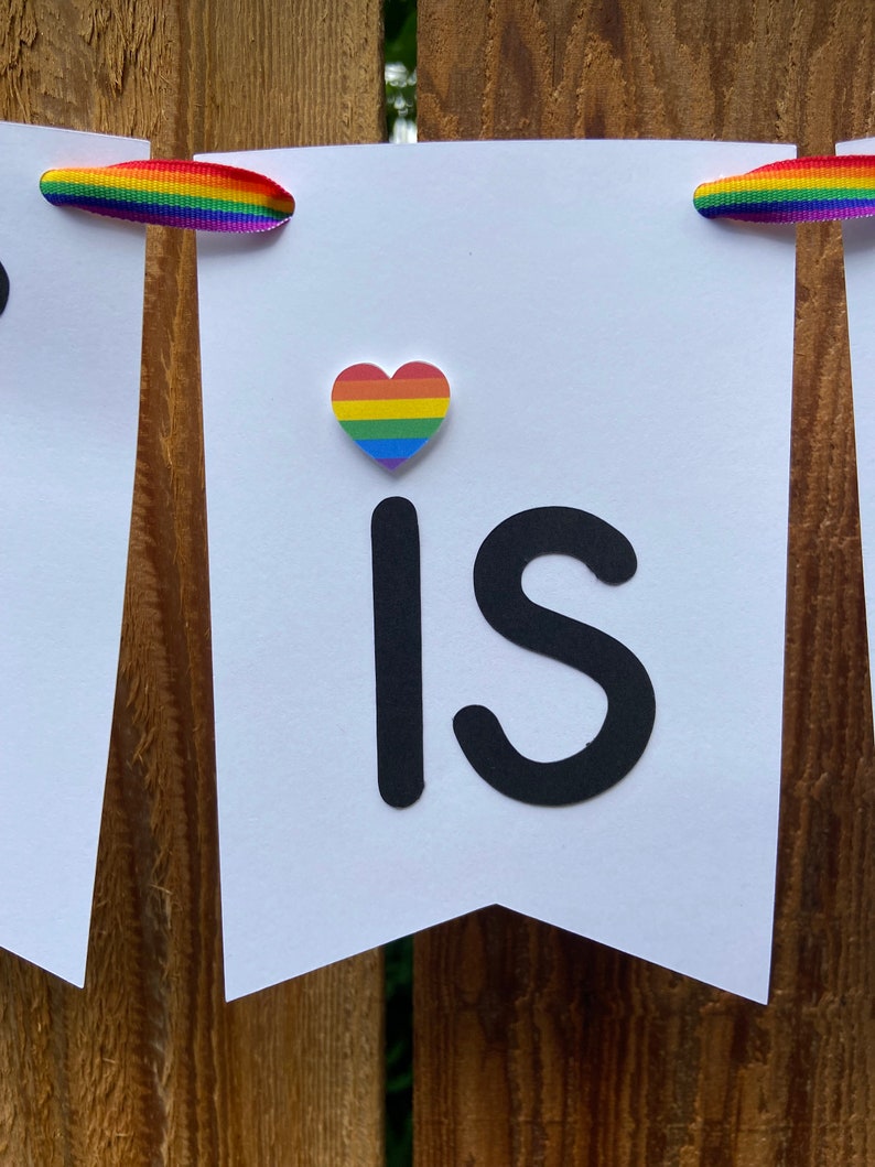 Love is Love Banner Pride Banner Pride Decor Rainbow Party - Etsy