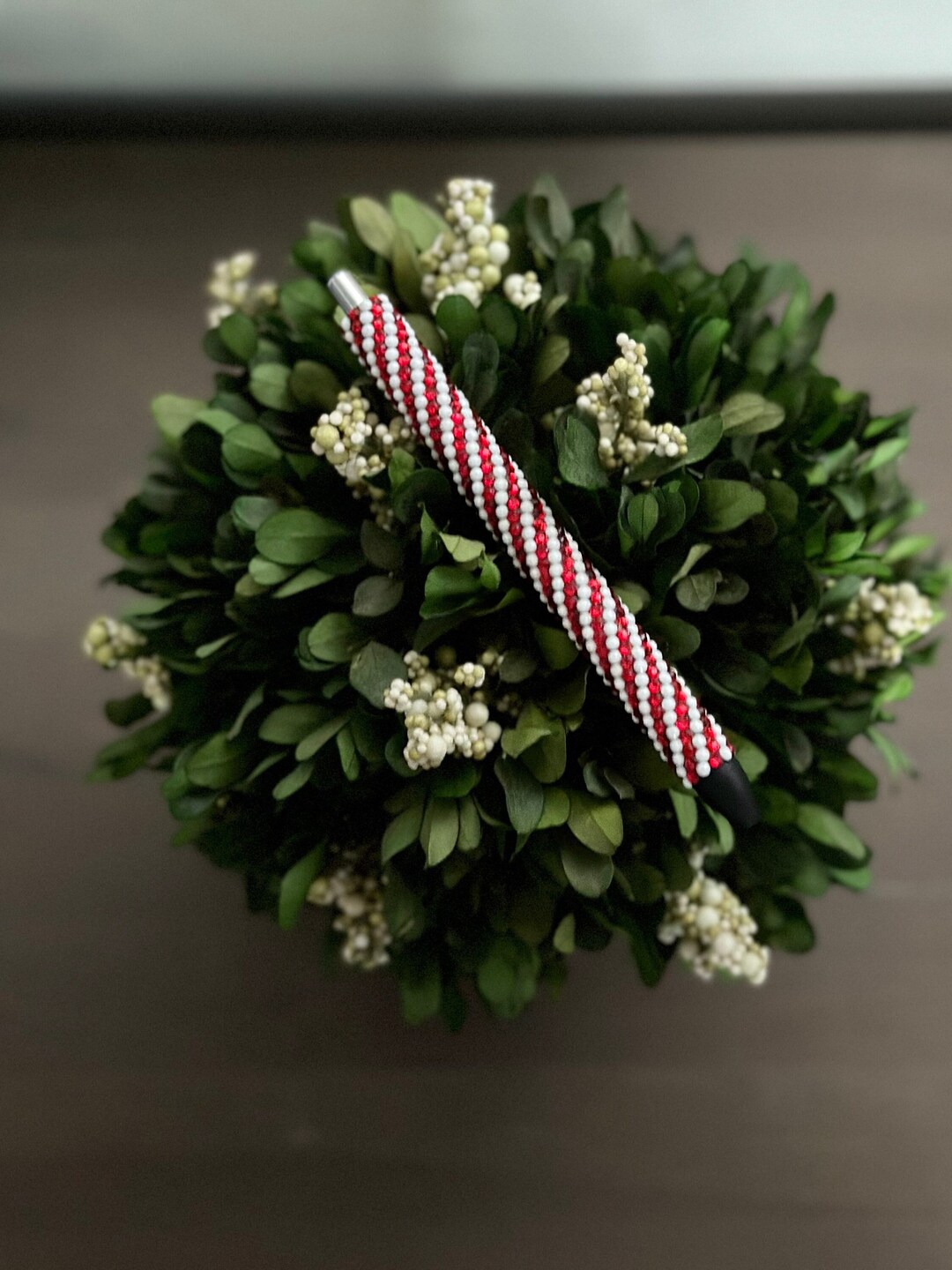 Rhinestone Pen, Candy Cane Rhinestone Pen, Glass Rhinestone Pen ...