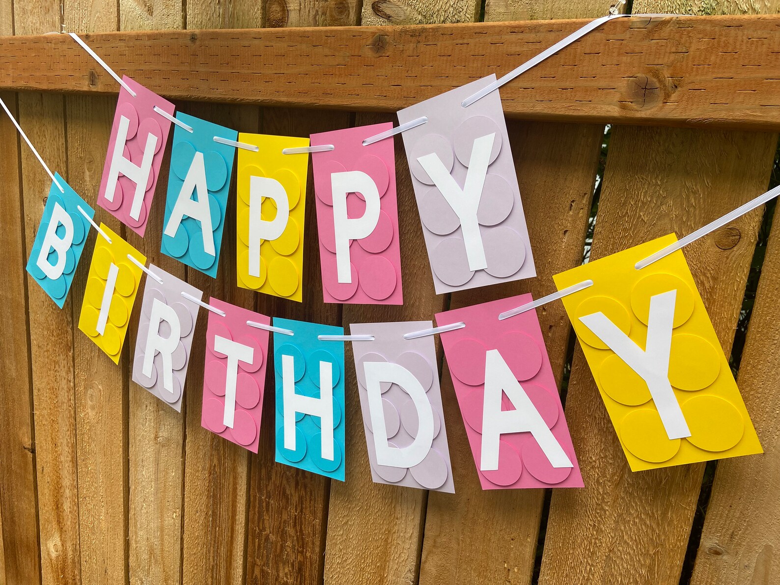 Building Blocks Banner Happy Birthday Banner Party Décor - Etsy