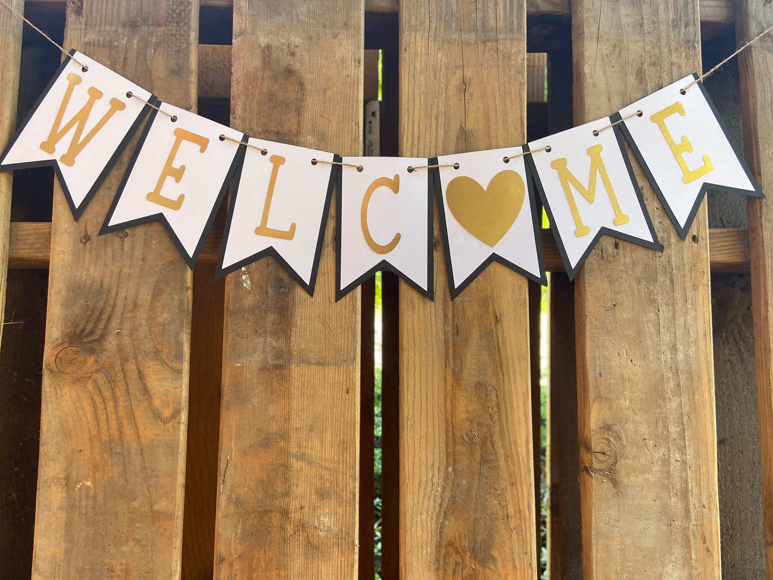 Welcome Banner Welcome Heart Banner Welcome garland Welcome | Etsy