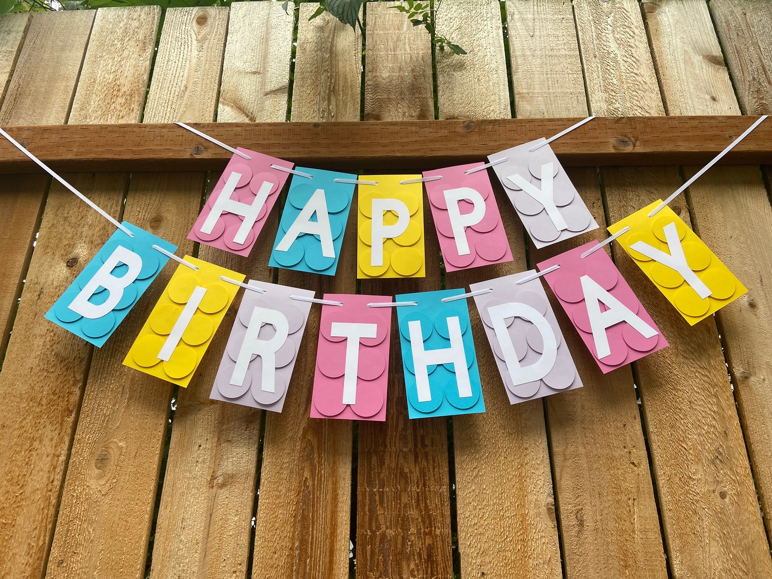 Building Blocks Banner Happy Birthday Banner Party Décor - Etsy
