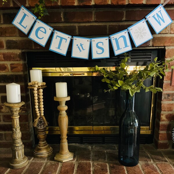 Let It Snow Banner - Etsy