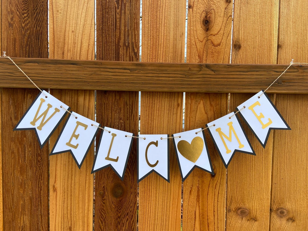 Welcome Banner, Welcome Heart Banner, Welcome Garland, Welcome Banner ...