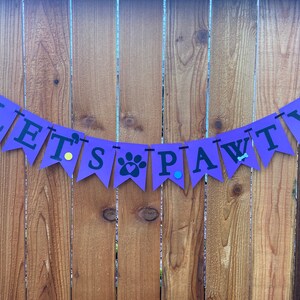 Dog Birthday Banner, Let's Pawty Banner, Let's Pawty Birthday Banner ...