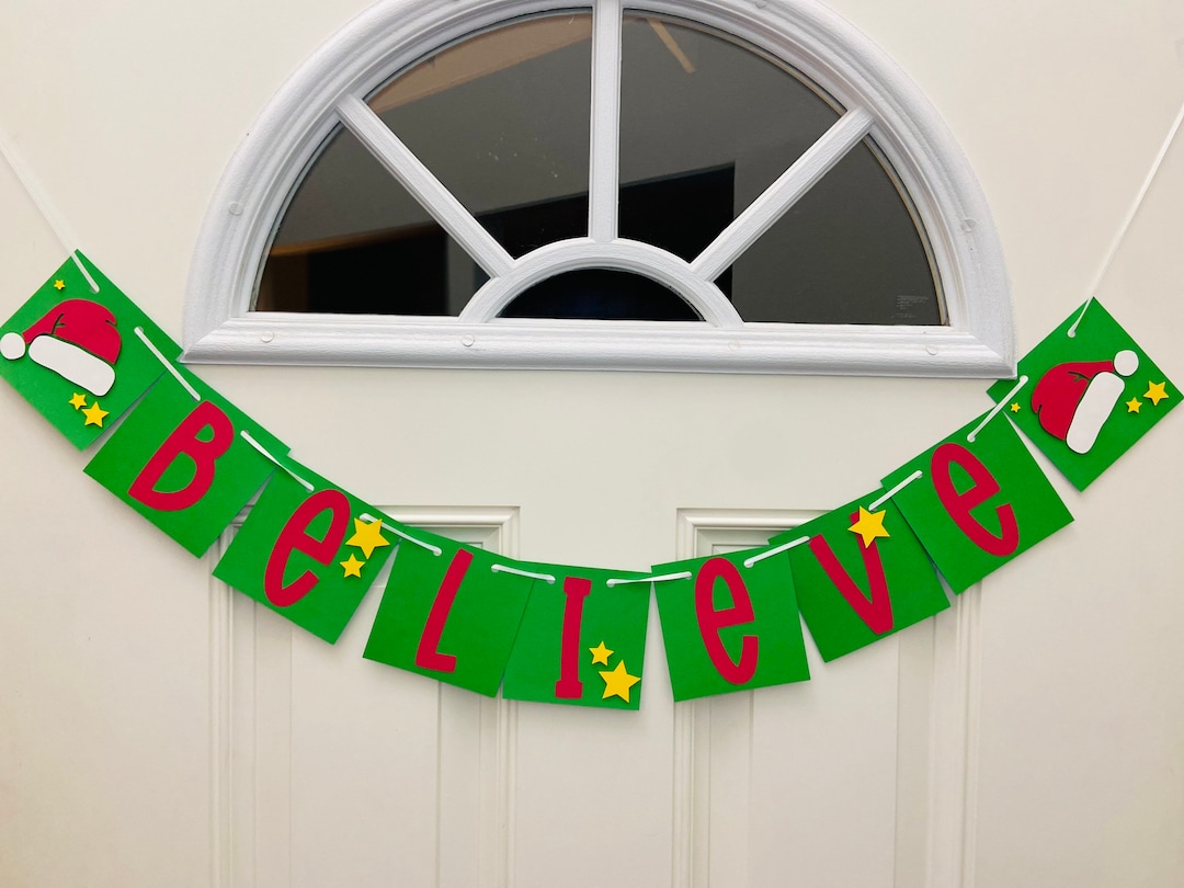 Christmas Banner, Believe Banner, Believe Christmas Banner, Christmas ...