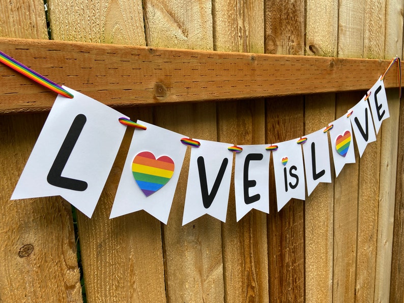 Love is Love Banner Pride Banner Pride Decor Rainbow Party - Etsy