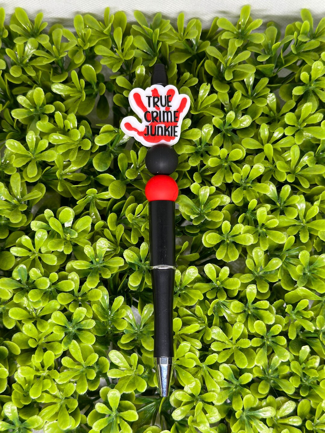 True Crime Junkie Beaded Pen, Horror Pen, Custom Made Beaded Pens, Gift ...