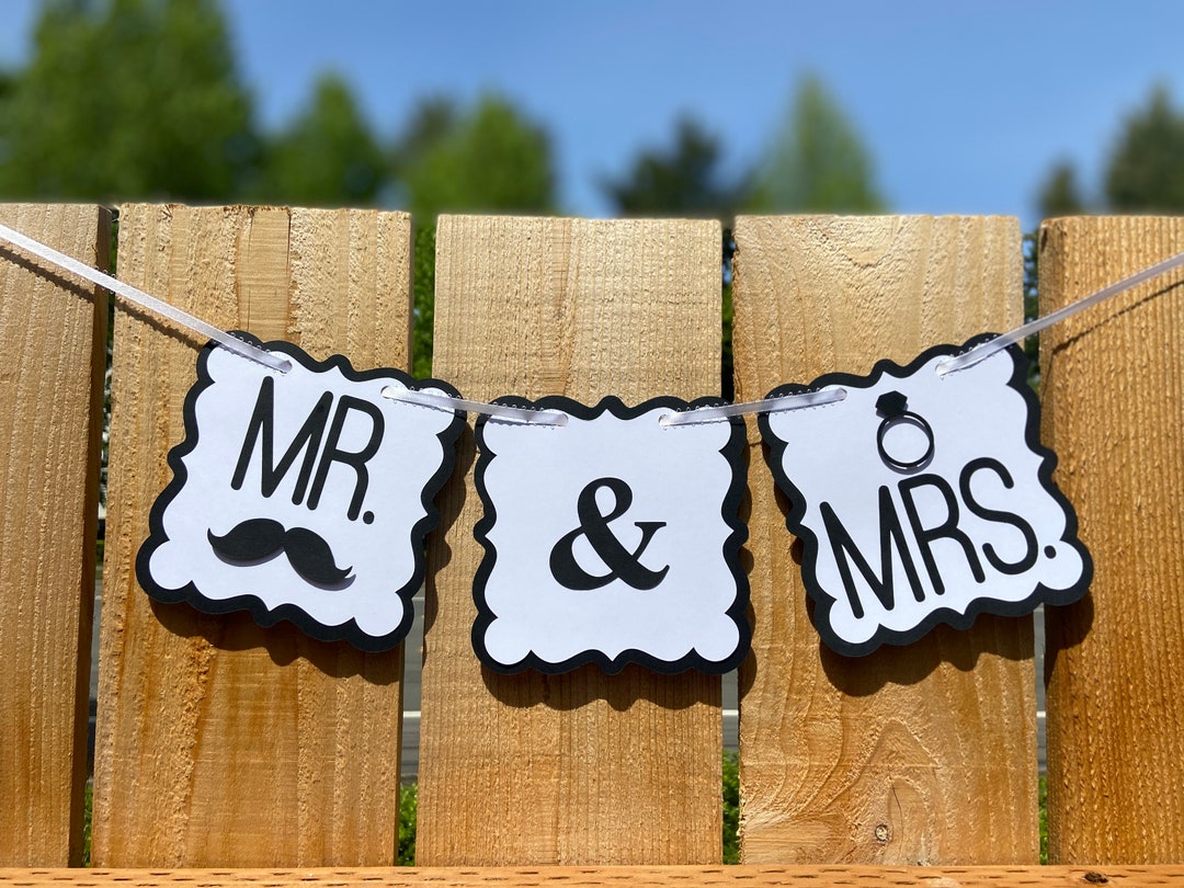 Mr. & Mrs. Banner Wedding Banner Wedding Decor Engagement - Etsy