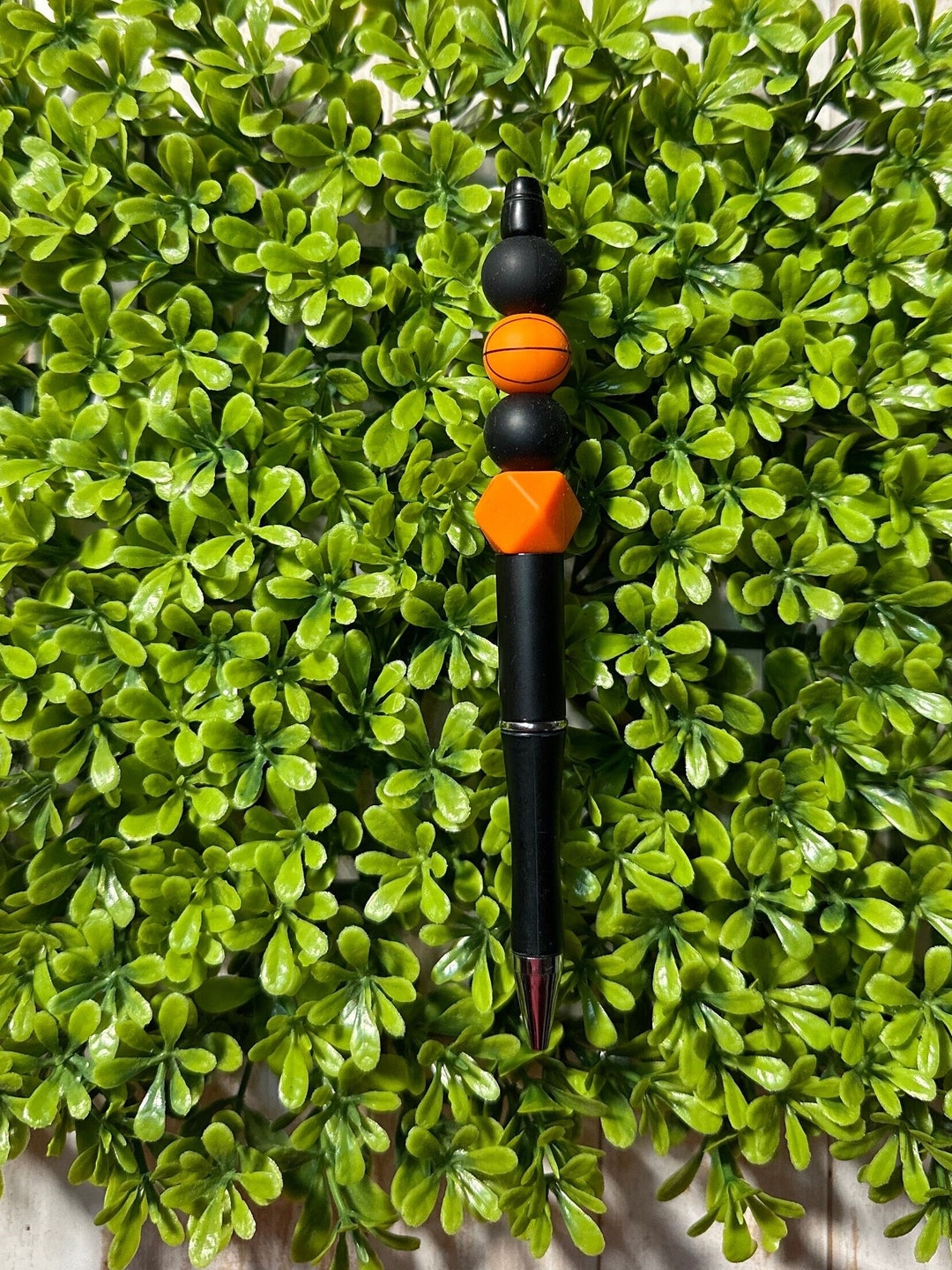 Custom Made Beaded Pens, Basketball Beaded Pen, Basketball Coach Gift ...