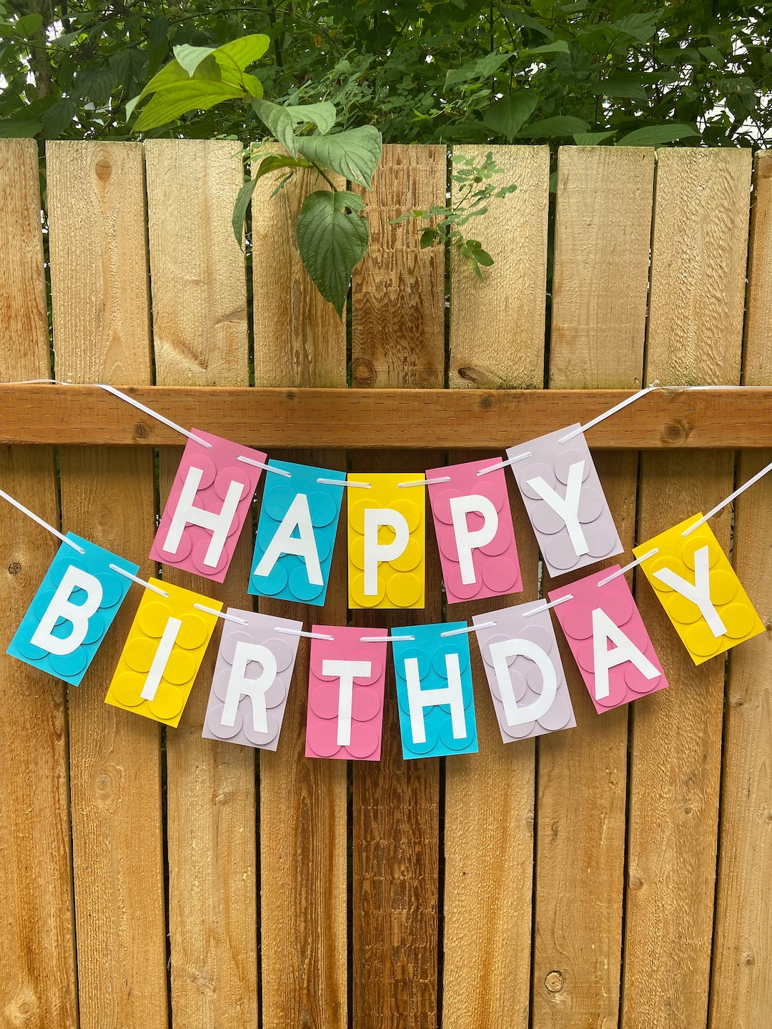 Building Blocks Banner, Happy Birthday Banner, Party Décor, Birthday ...
