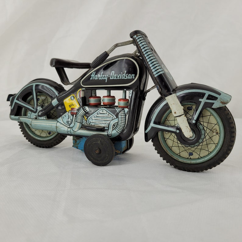 50s Japan Harley Davidson Tin Toy Motorcycle 1959 Made in Japan ...