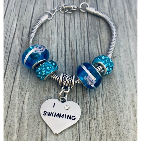 Swimmer Charm - Etsy