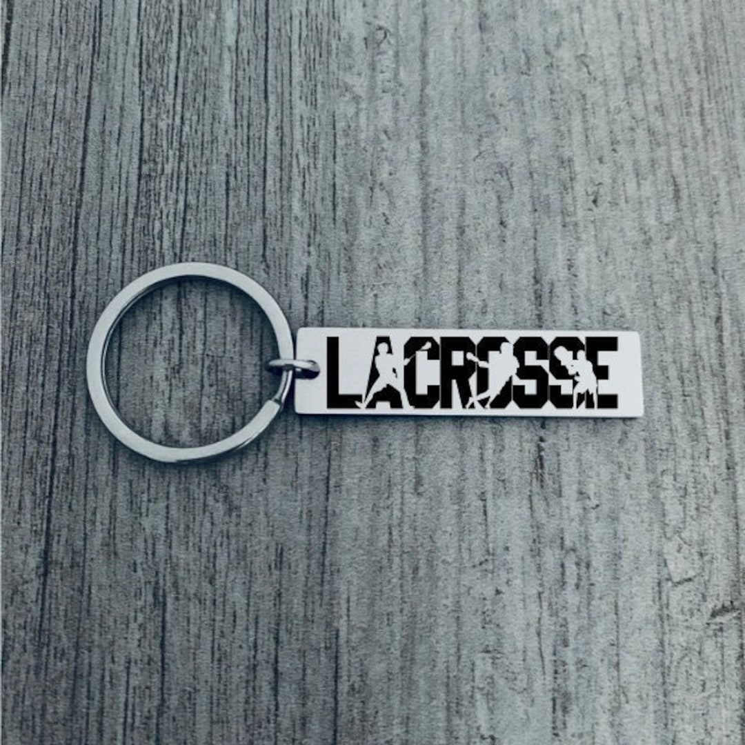 Boys Lacrosse Keychain, Lacrosse Gift, Stainless Steel Lacrosse Jewelry ...