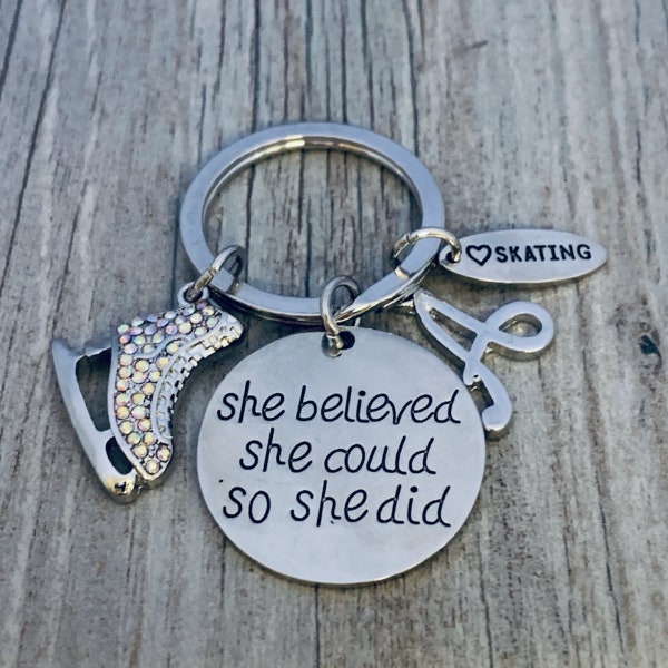 Ice Skater Key Chain - Etsy UK