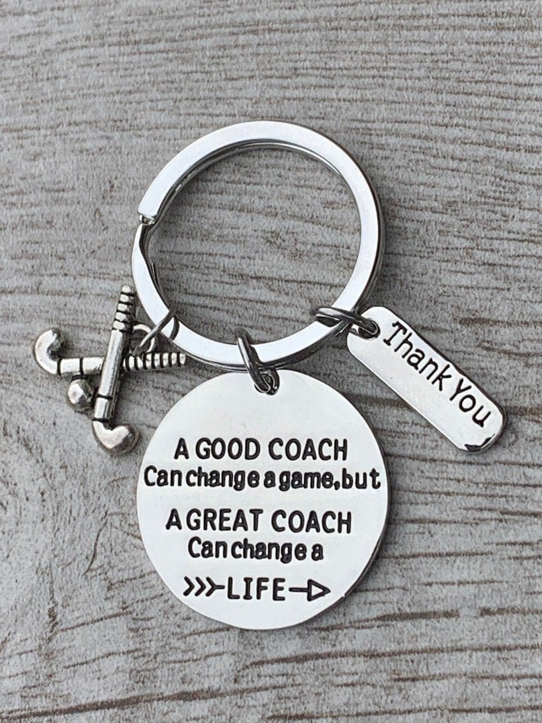 SportyBella Field Hockey Coach Keychain, A Good Coach Can Change a Game ...