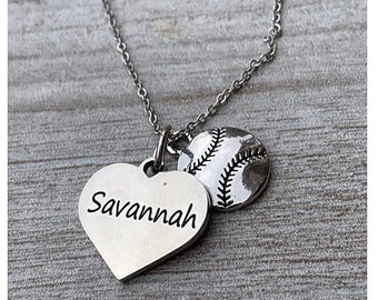 Softball Jewelry Necklace - Etsy