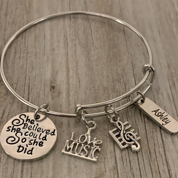 Music Note Bracelet - Etsy