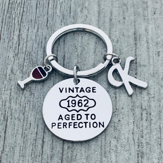 Personalized 60th Birthday Keychain Women's Vintage 1962 | Etsy