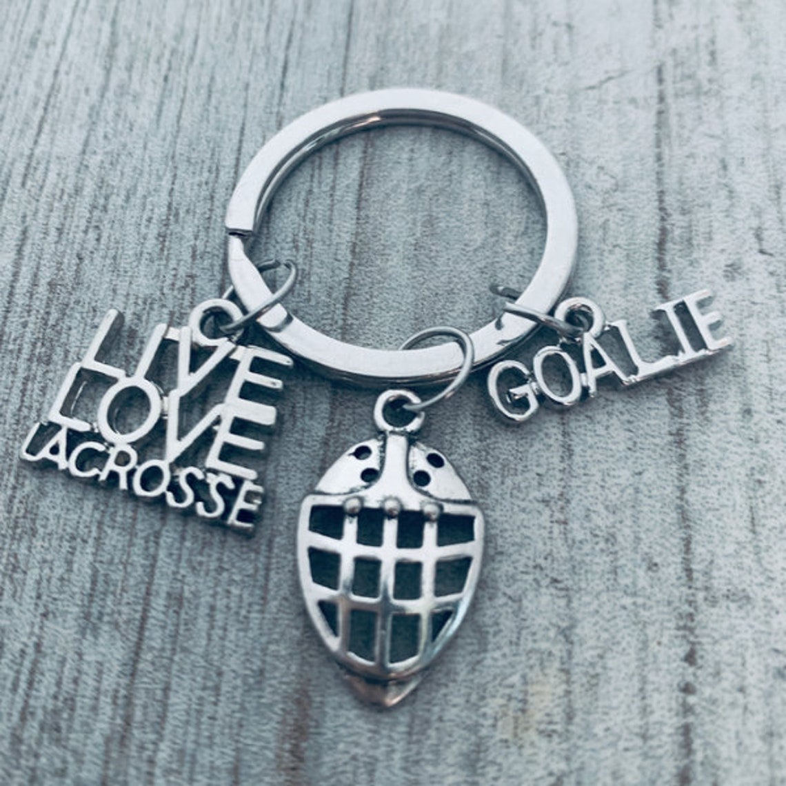 Lacrosse Goalie Keychain Boys Lacrosse Goalie Charm Keychain - Etsy