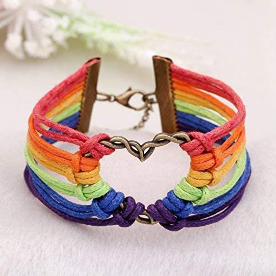 Rainbow Pride Bracelet, LGBTQ Bracelet for Lesbian & Gay Pride LGBT ...