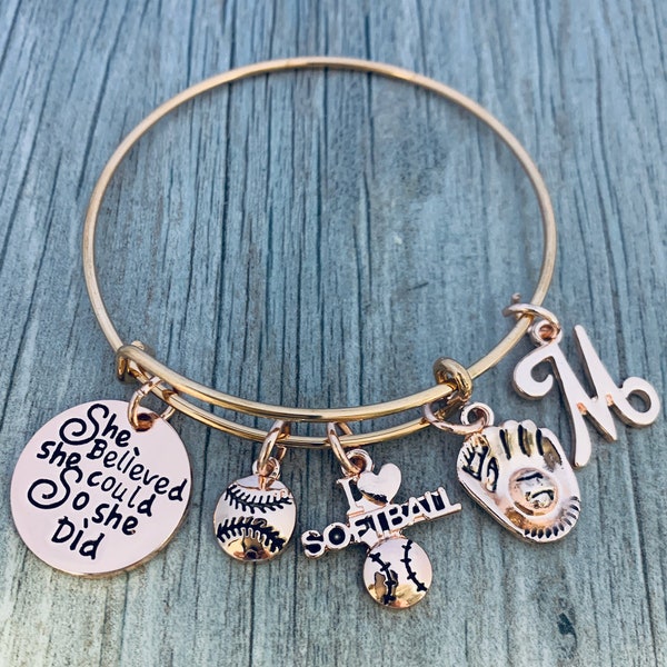 Softball Bracelet - Etsy