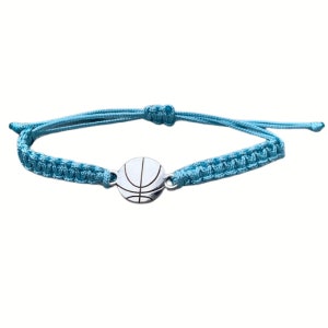 Basketball Bracelet, Unisex Basketball Jewelry, Adjustable Braided ...
