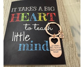Teacher Gift It Takes A Big Heart to Help Shape Little Minds - Etsy