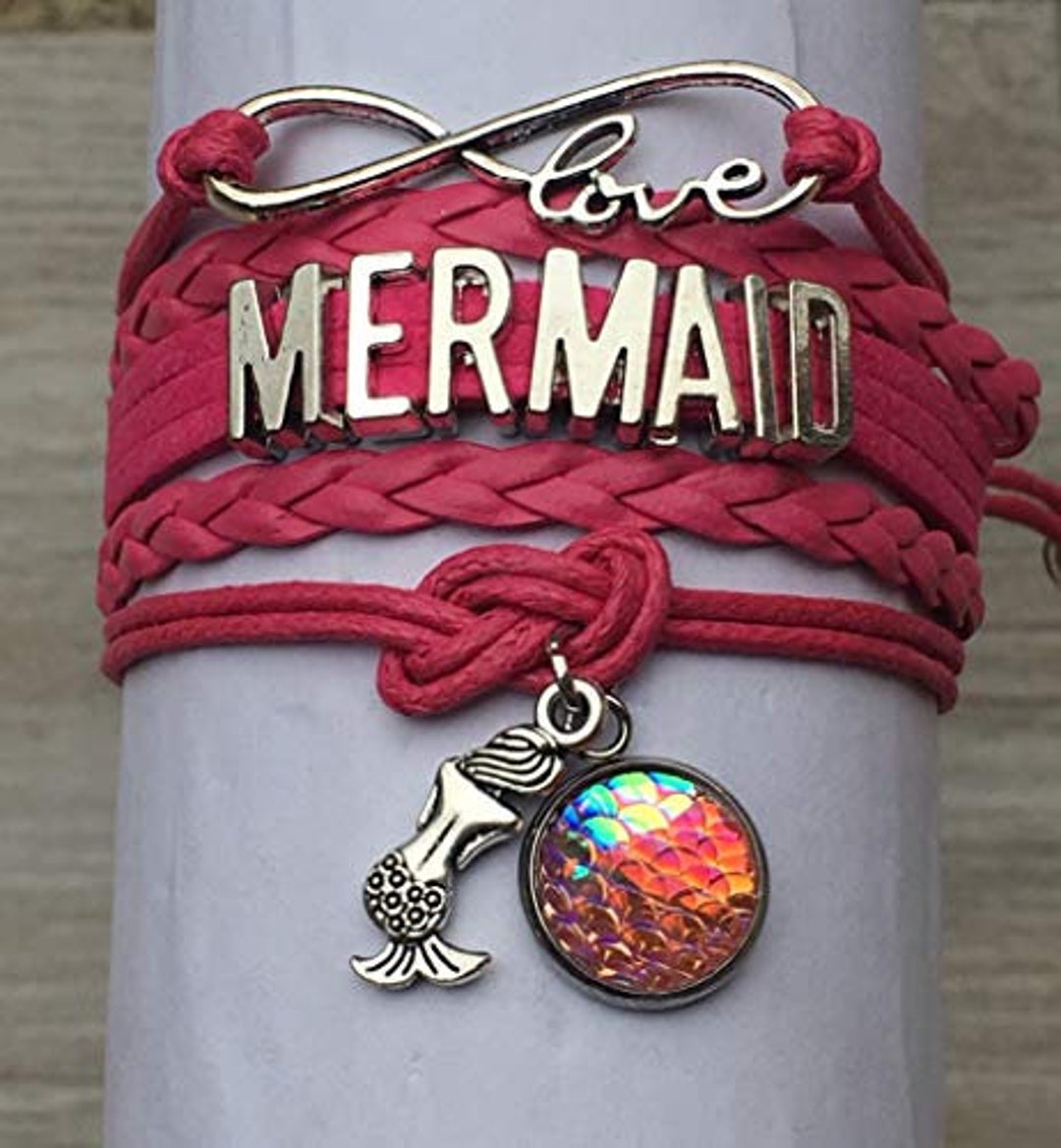 Girls Mermaid Bracelet, Mermaid Jewelry, Mermaid Gift, Infinity Scale ...