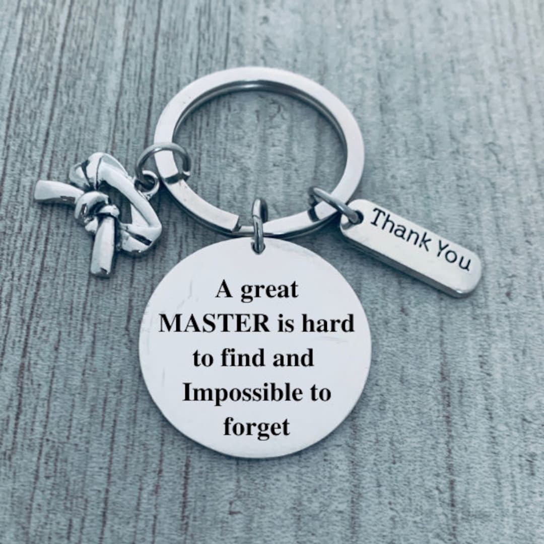 Martial Arts Master Keychain, Instructor Thank You Belt Charm, Martial ...
