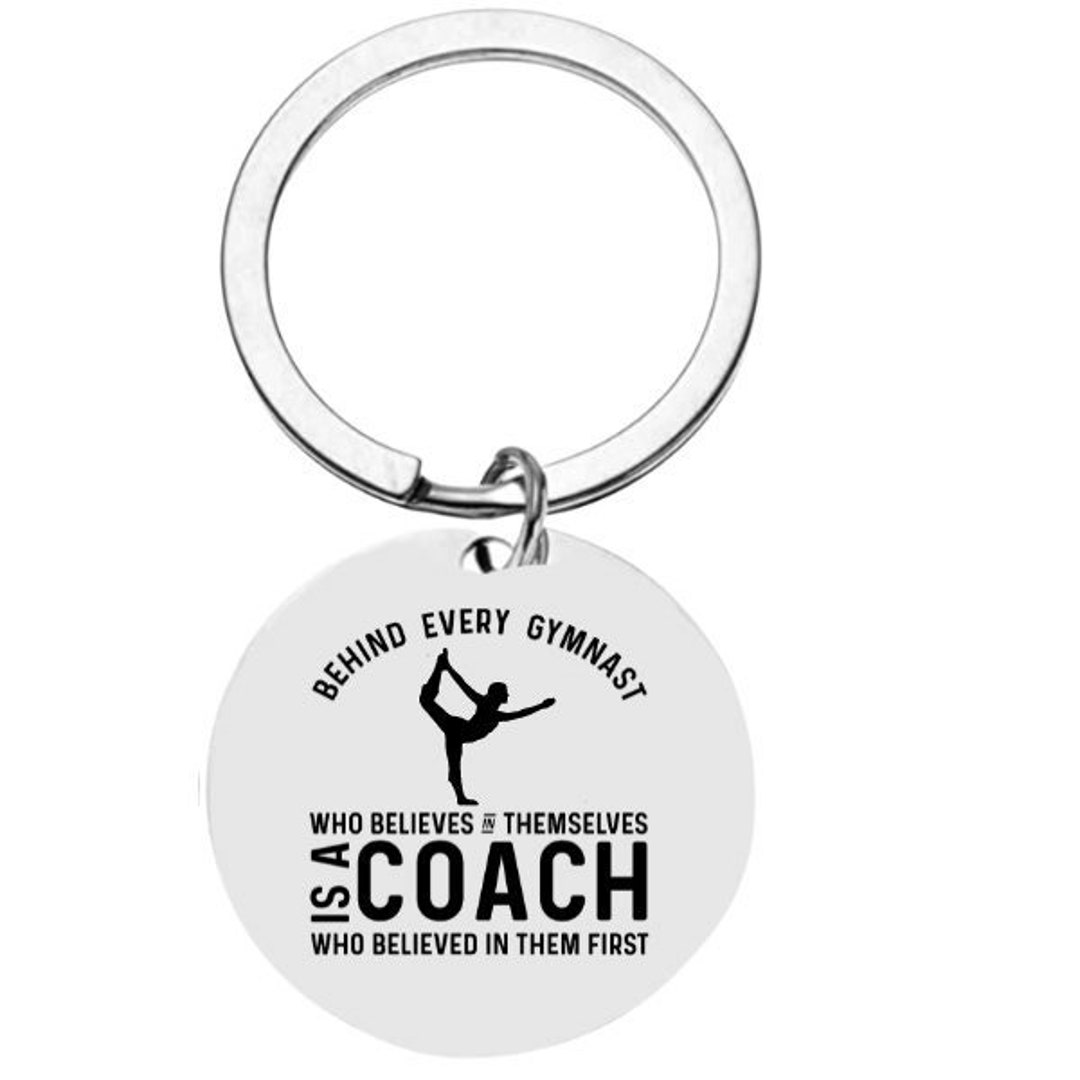 Gymnastics Coach Keychain, Girls Gymnastics Keychain, Behind Every ...