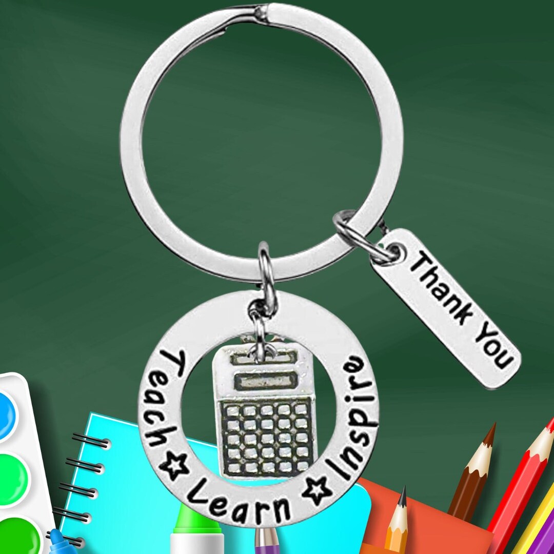 Math Teacher Gift, Math Teacher Keychain, Gift for Math Instructors ...