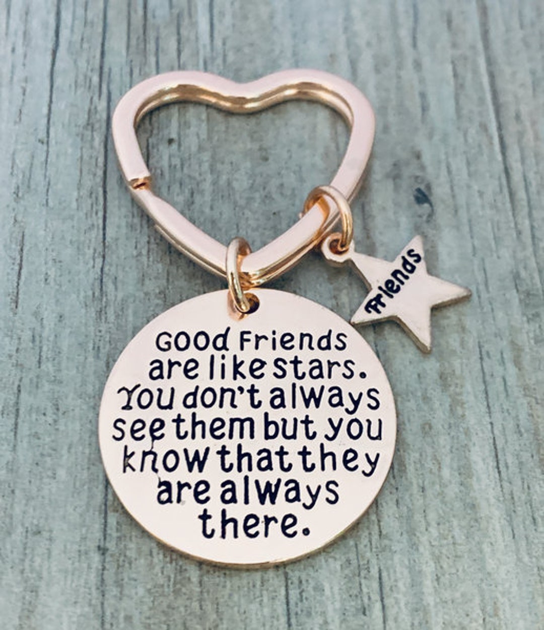 Friend Gift, Good Friends Are Like Stars Keychain Friend Jewelry Gift ...