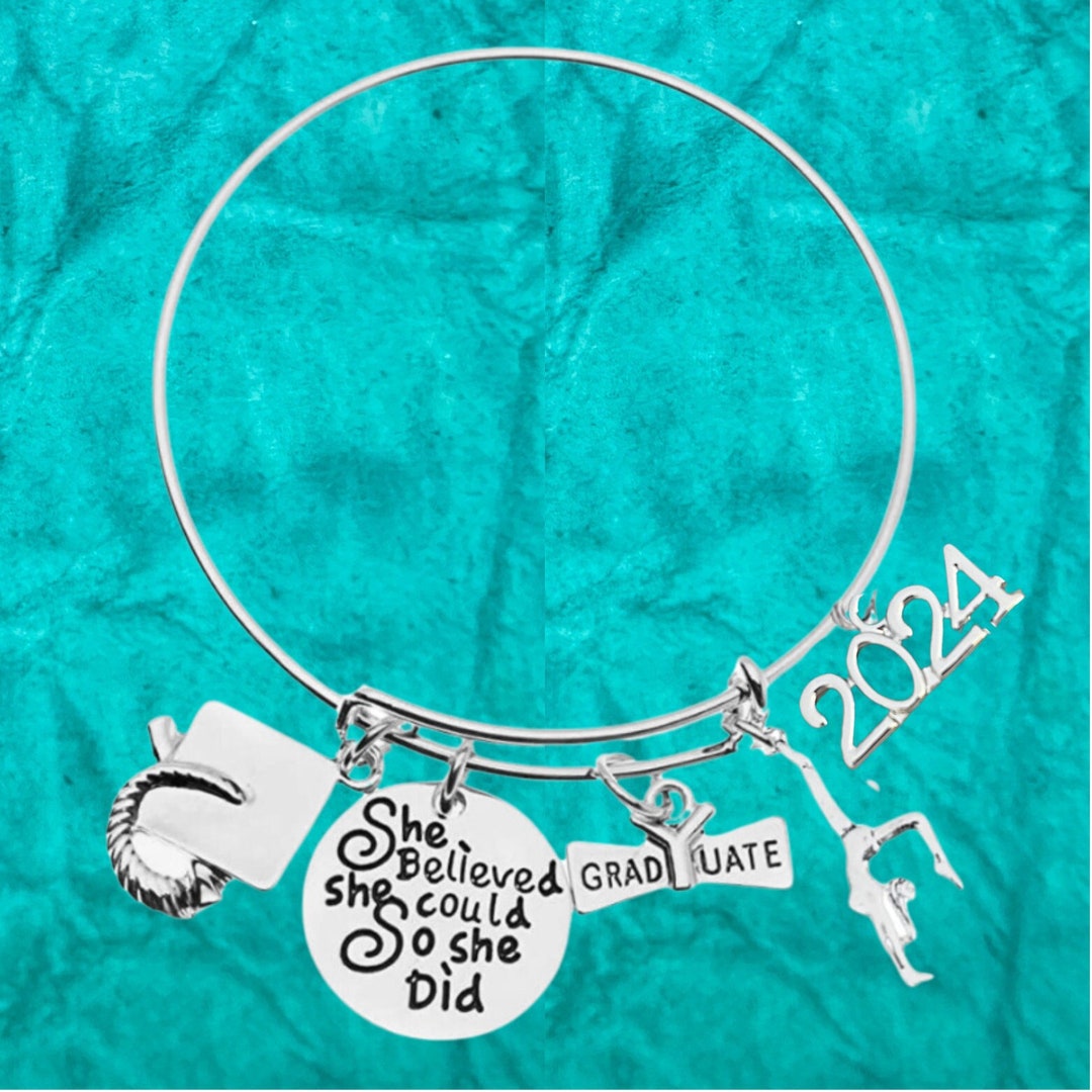 Gymnastics Graduation Gift, Girls 2024 She Believed She Could Charm ...
