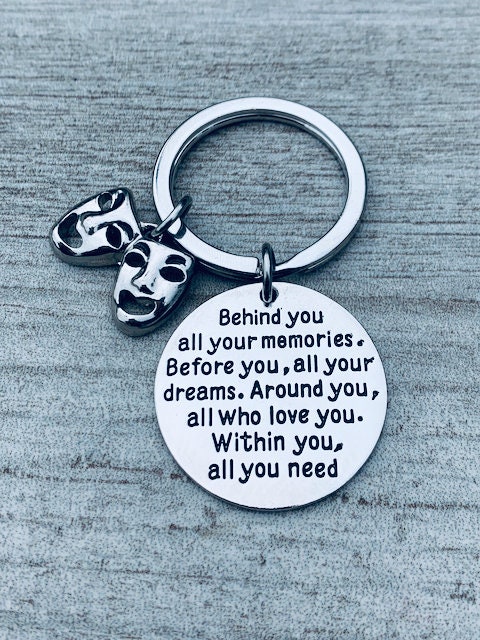 Drama Keychain Theater Gift Tragedy Masks Keychain Drama - Etsy