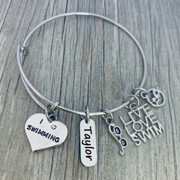 Sterling Silver Swimmer for Charm Bracelet - Etsy